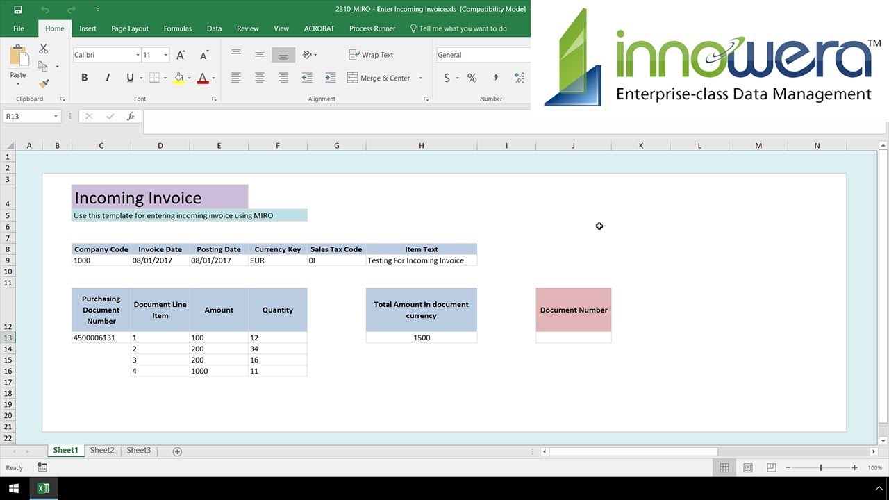 MIRO Enter Incoming Invoices From Excel YouTube miro-enter-incoming-invoices-from-excel-youtube