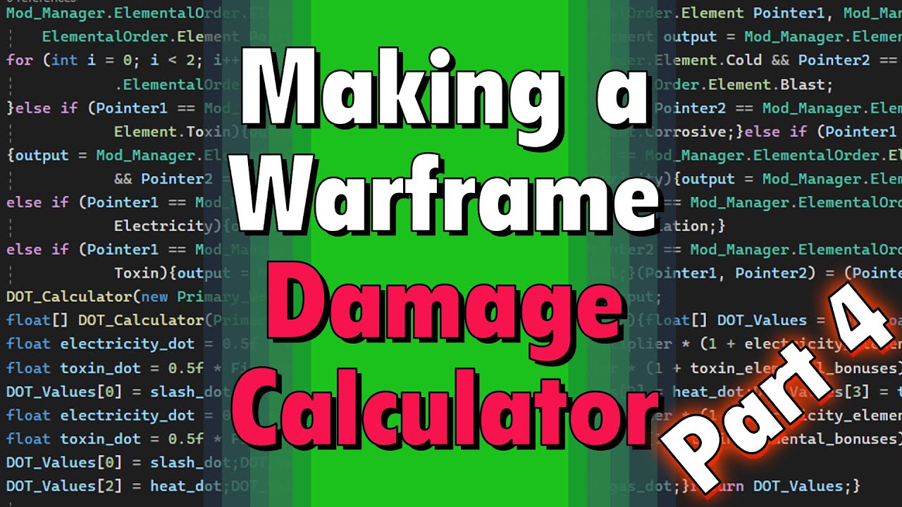 MinMaxer's Dream - Warframe Damage Calculator WIP Part 4 - YouTube