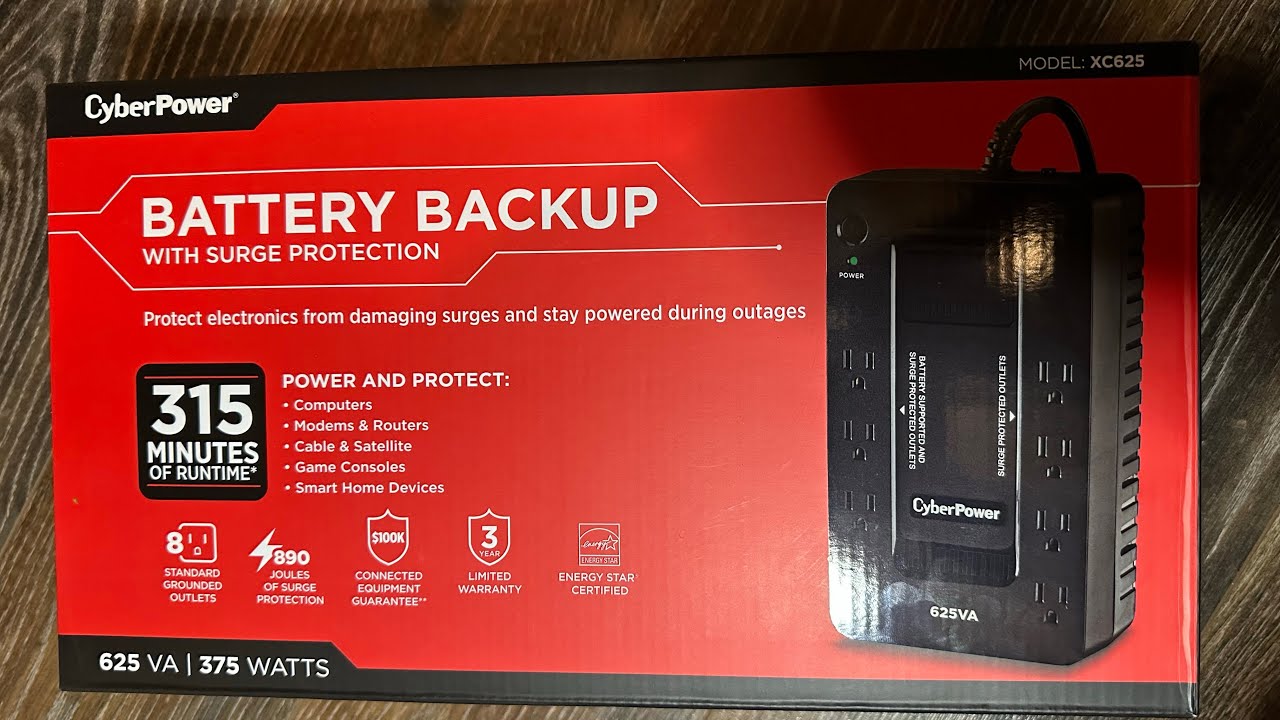 CyberPower XC625 battery backup with surge protector, from Costco, 2025 ...