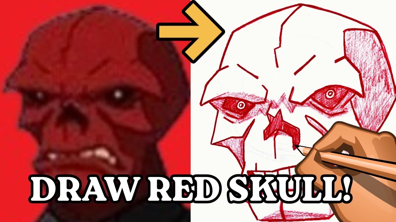 How to Draw Red Skull from the Marvel Universe - YouTube