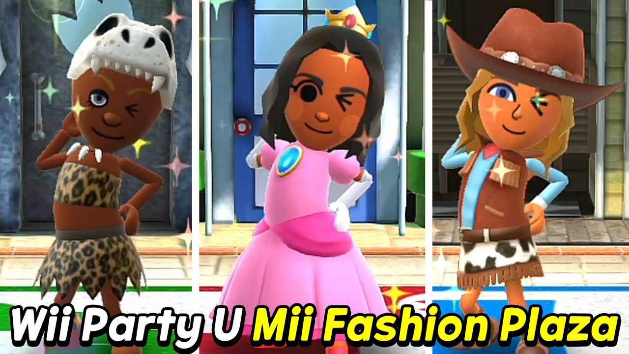 Wii Party U Mii Fashion Plaza gameplay Emma Vs Rie Vs Elena Vs Faustine | AlexGamingTV - YouTube