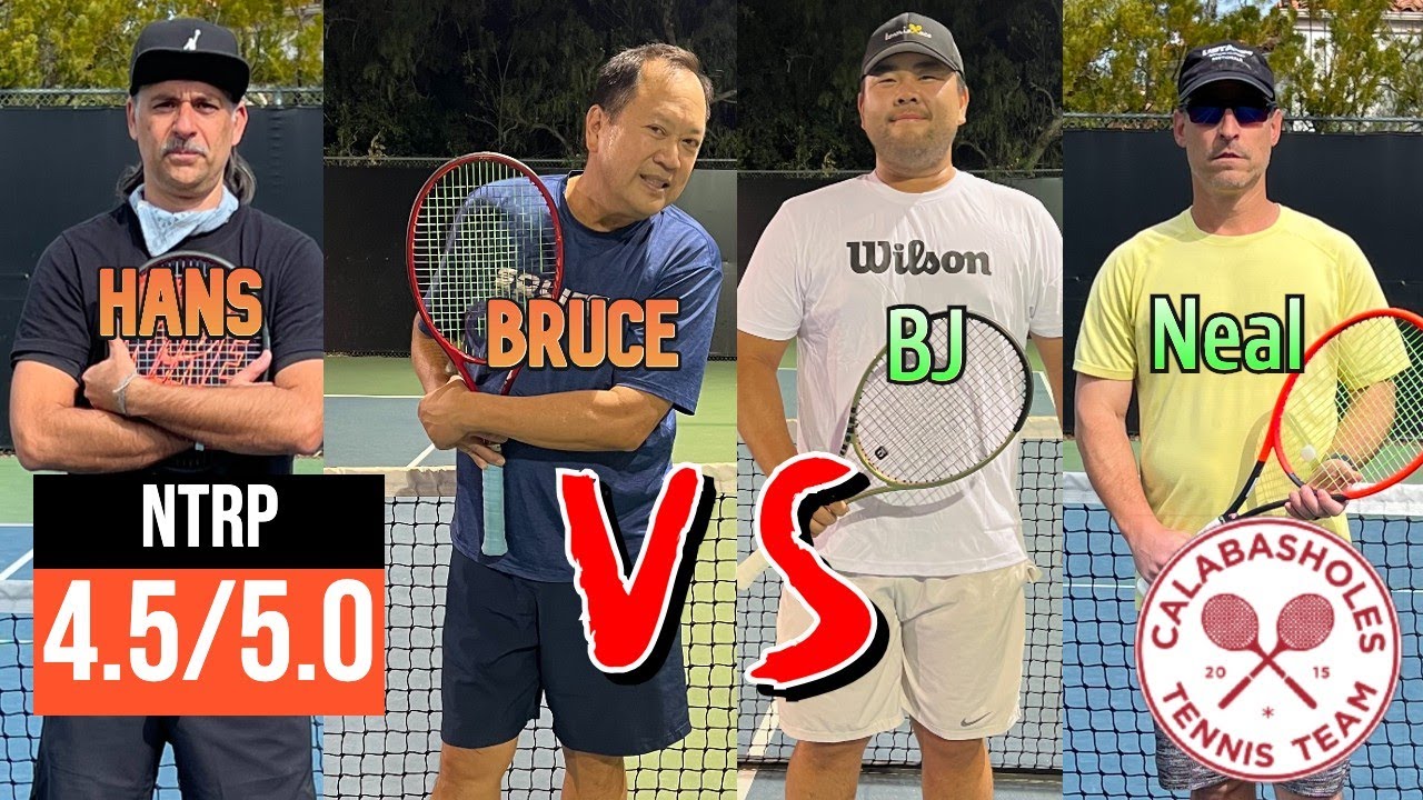 NTRP 4.5/5.0 Doubles Match Play - Neal & BJ vs Bruce & Hans - YouTube