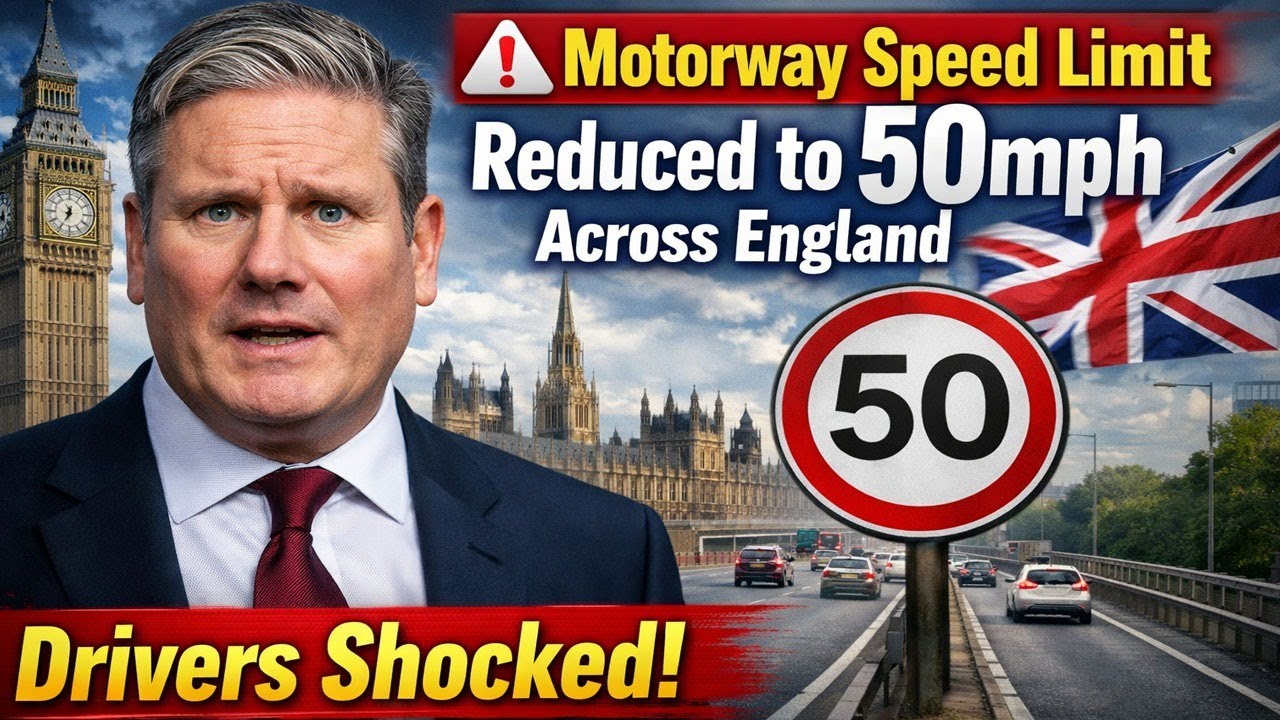 🚨 Motorway Speed Limit Reduced to 50mph Across England – Drivers ...
