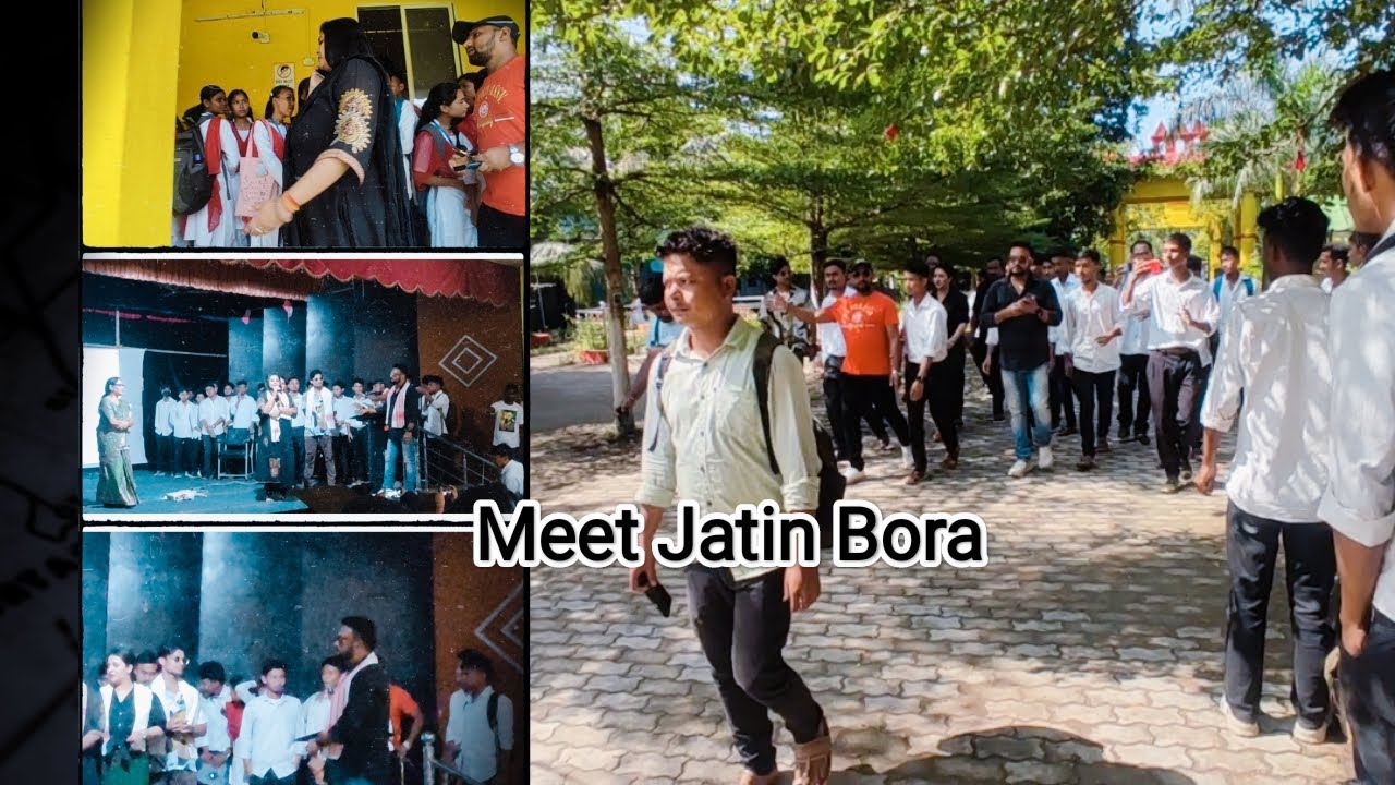 Finally meet Jatin Bora in college campus//Assamese actor visit in ...