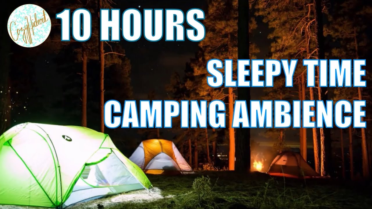 Sleeping At Forest Campground - Crickets / Owls / Frogs / Forest Sounds ...