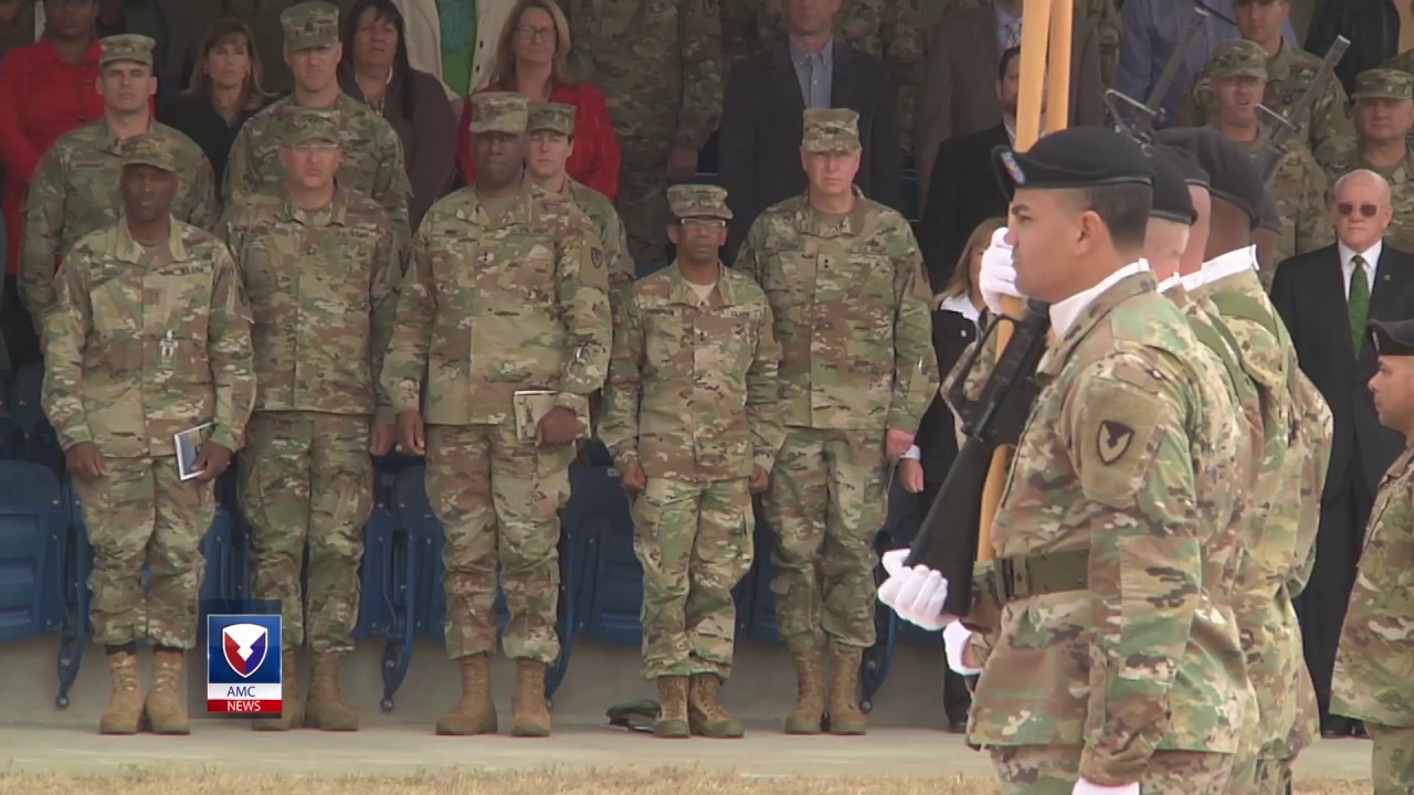 U.S. AMC Welcomes New Command Sergeant Major - YouTube
