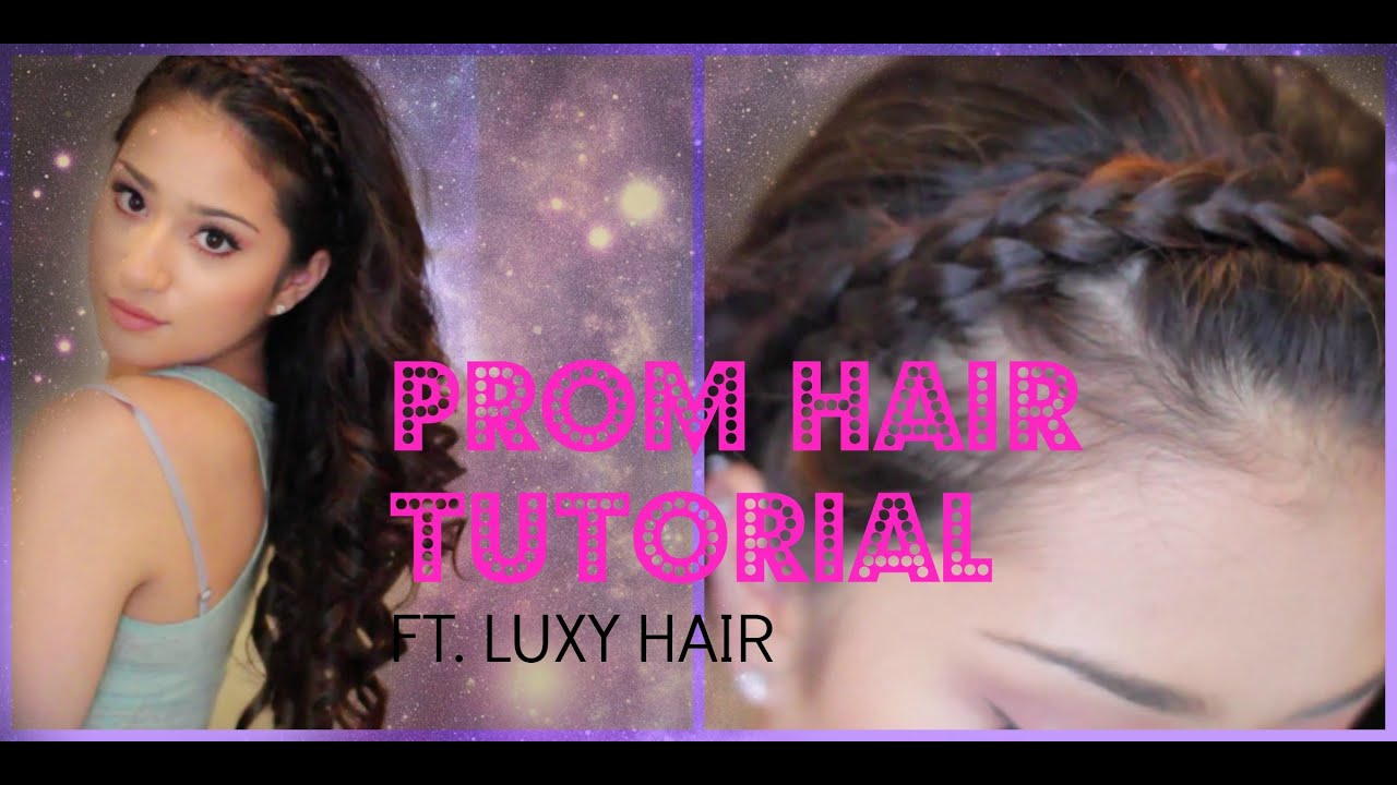 PROM HAIR TUTORIAL// ft. Luxy Hair Extensions Review - YouTube