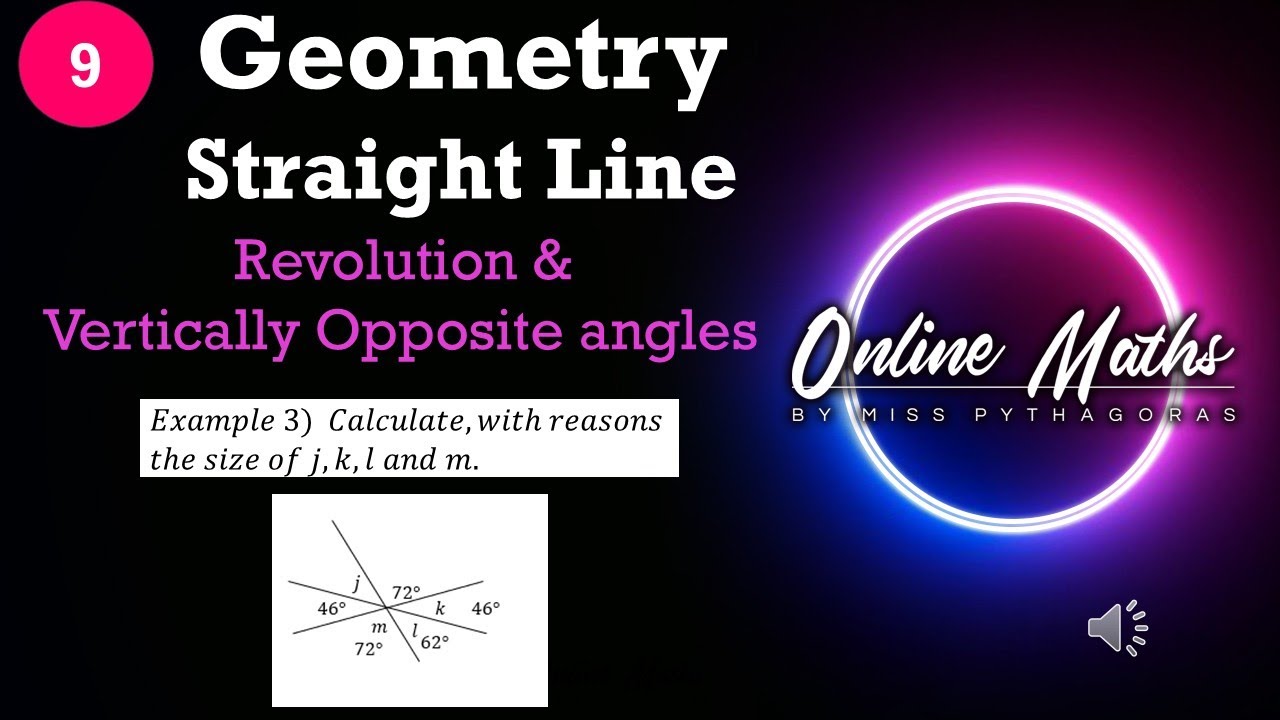 Geometry of Straight line Grade9: L2 Vertically Opposite Angles - YouTube