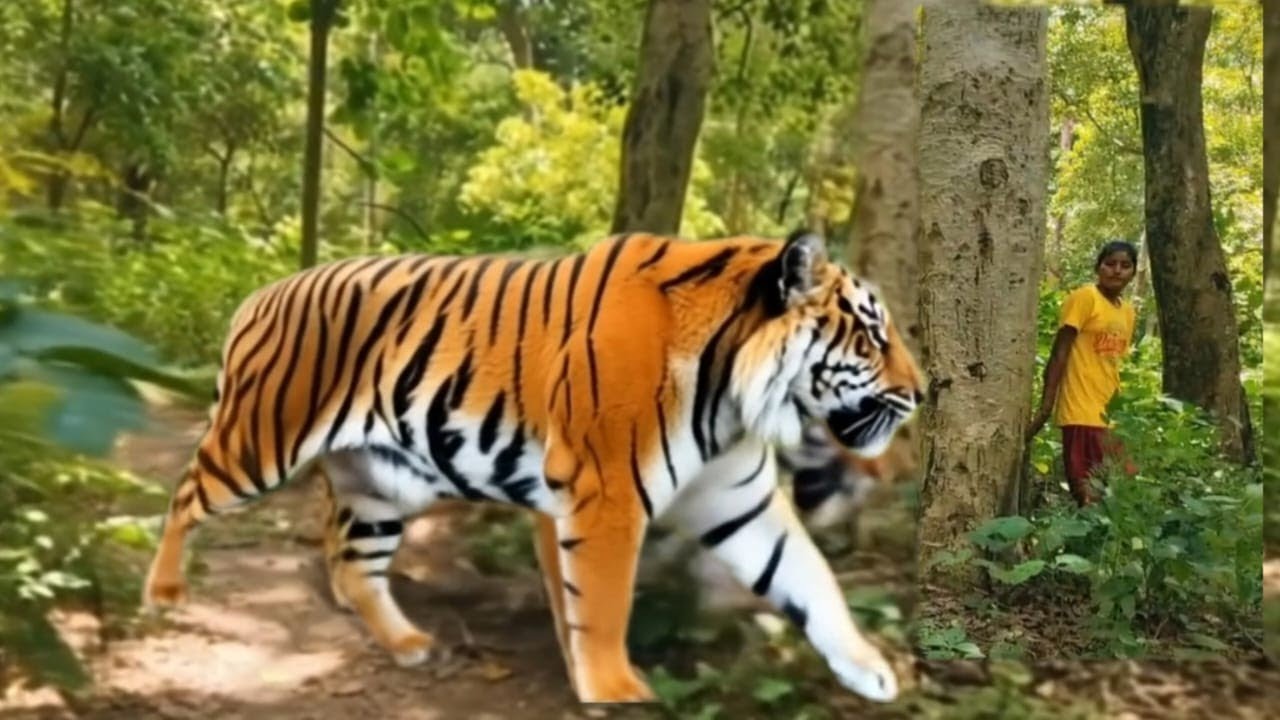 Tiger Attack On Village In The Forest #tiger animalS .Chita tiger .,🌳.🙏 ...