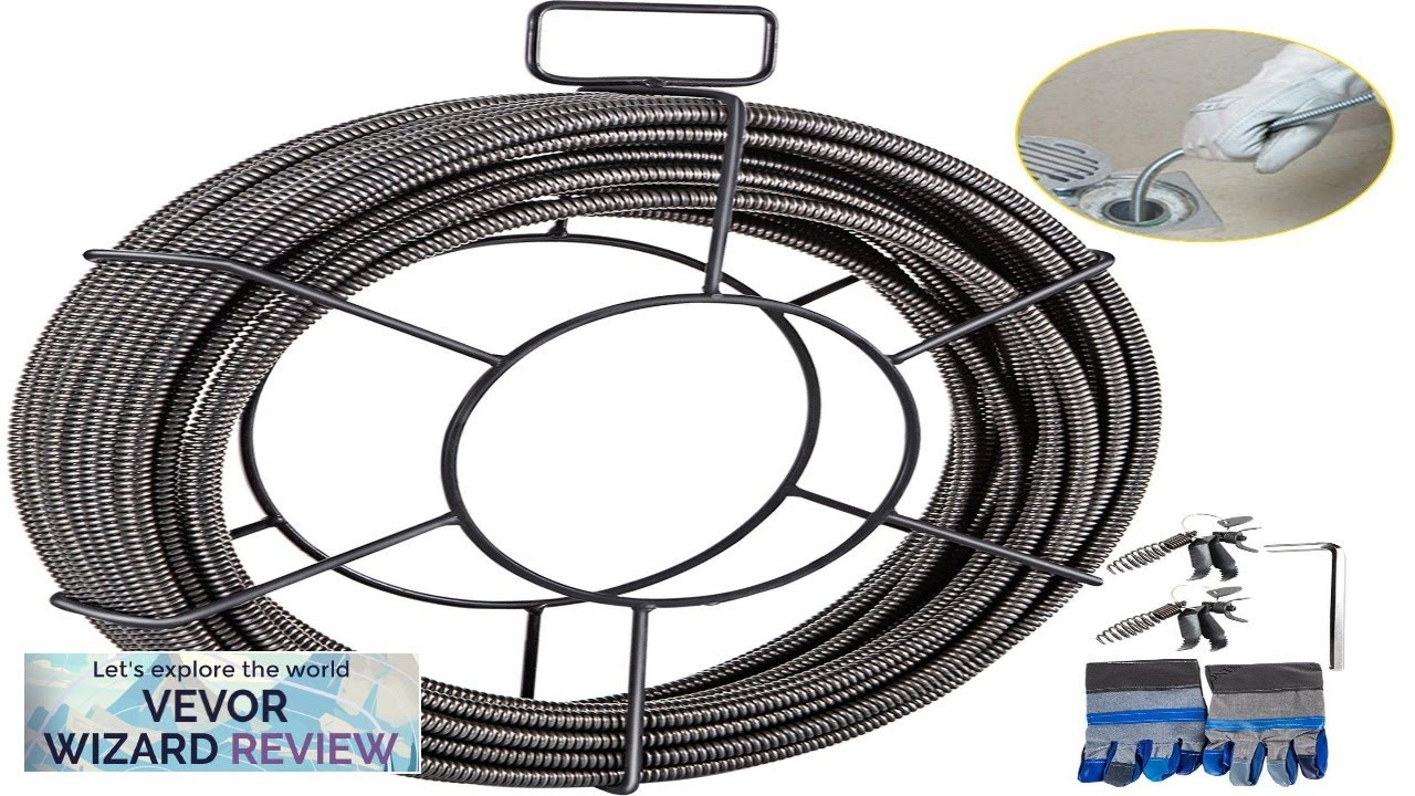 VEVOR Drain Cleaning Cable 50 Feet x 3/8 Inch Solid Core Cable Review ...
