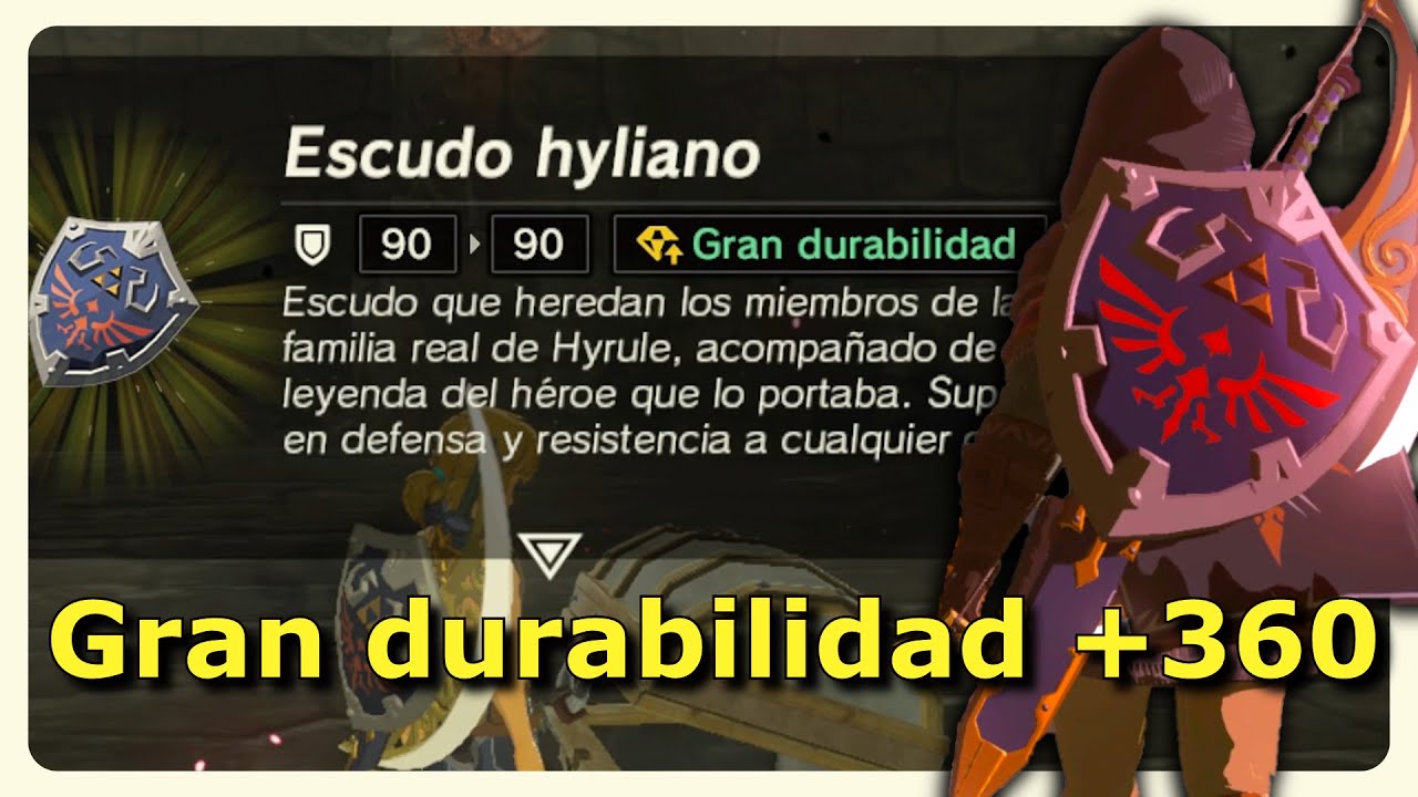 El mejor Escudo Hyliano que puedes tener en Zelda Breath of the Wild ...