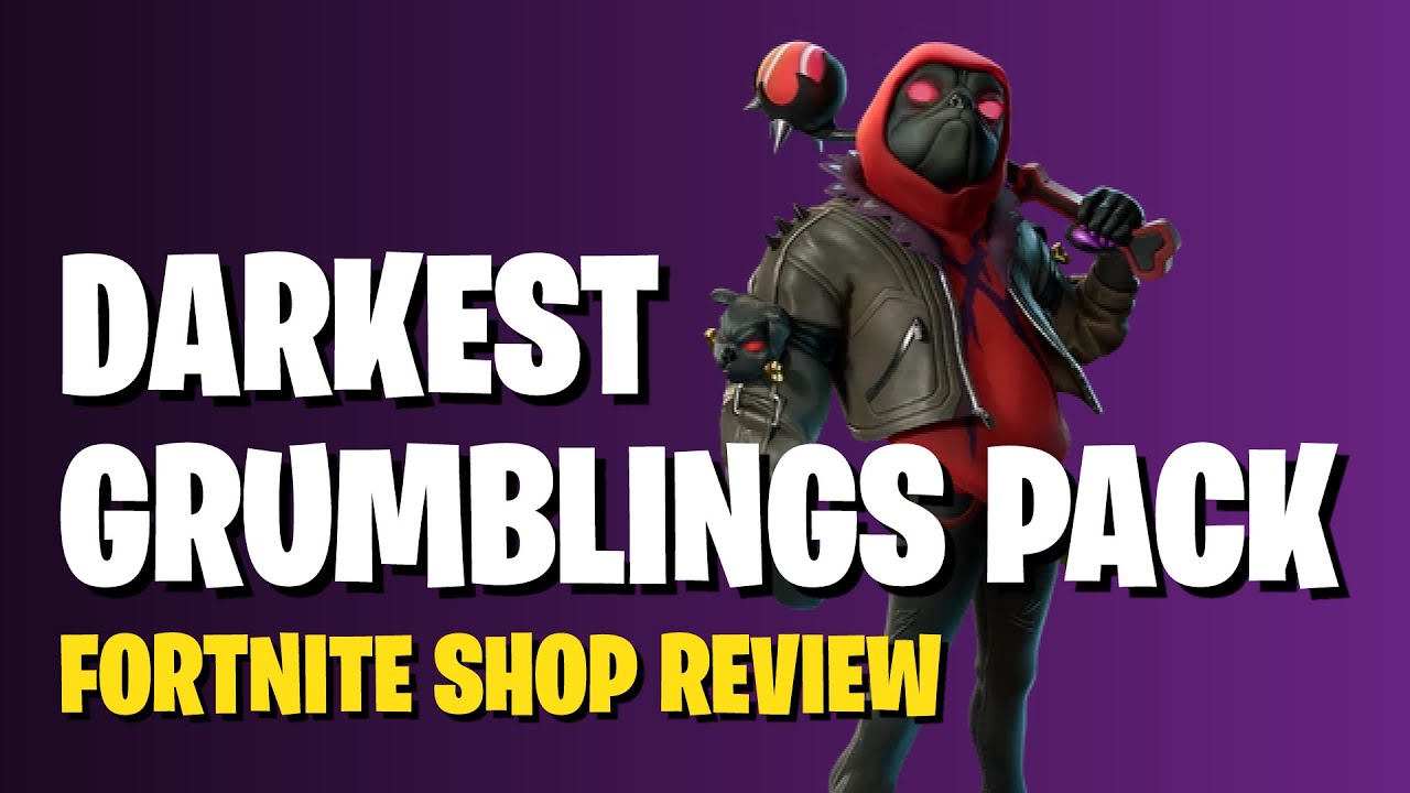 Fortnite Darkest Grumblings Pack Dark Doggo Skin Full Comprehensive ...