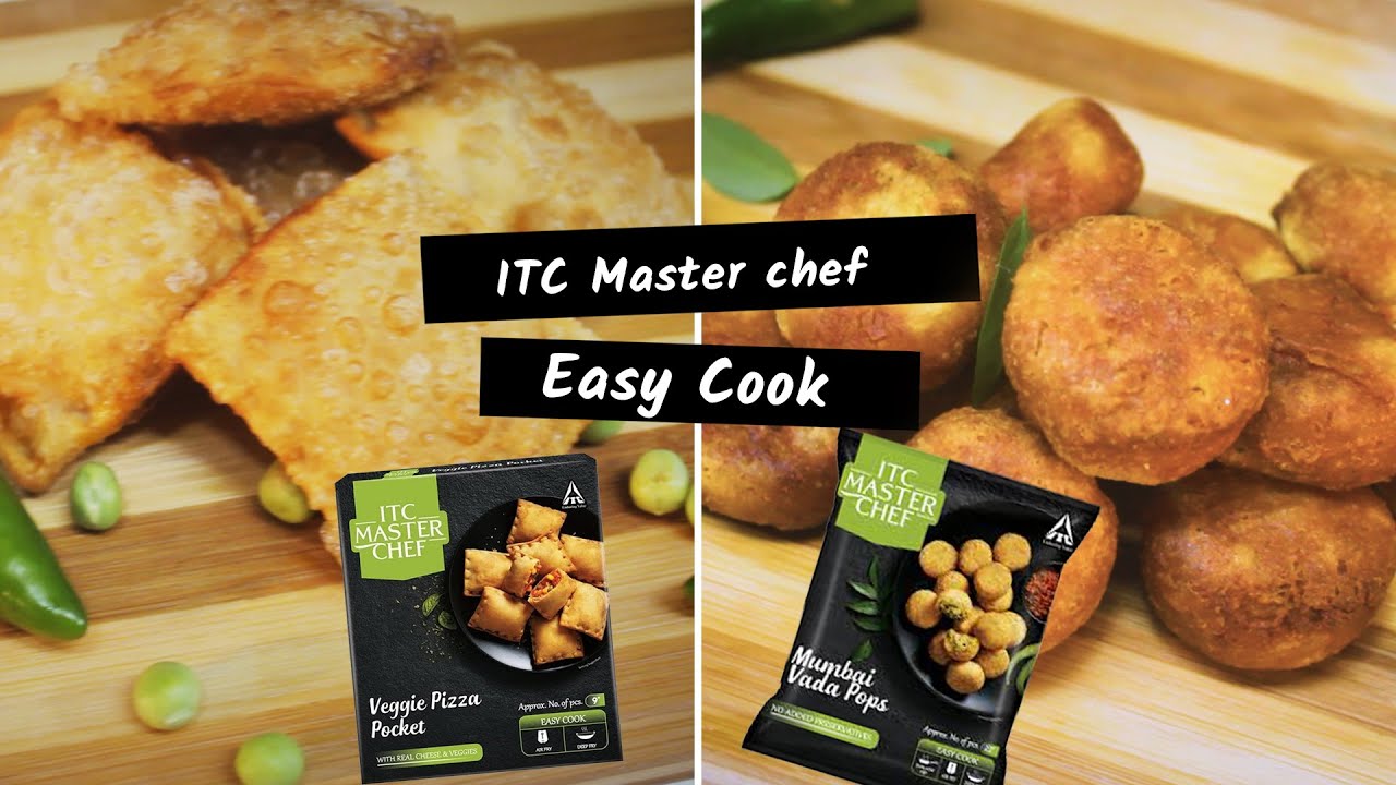 ITC Master Chef Mumbai vada pops | Veggie pizza pocket | Easy Cook in ...