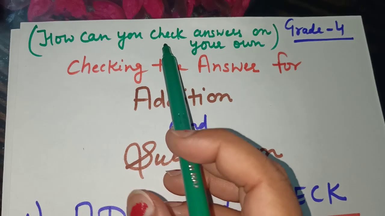 Checking answers of Addition I Check Sum is correct or not I Class 4 I ...