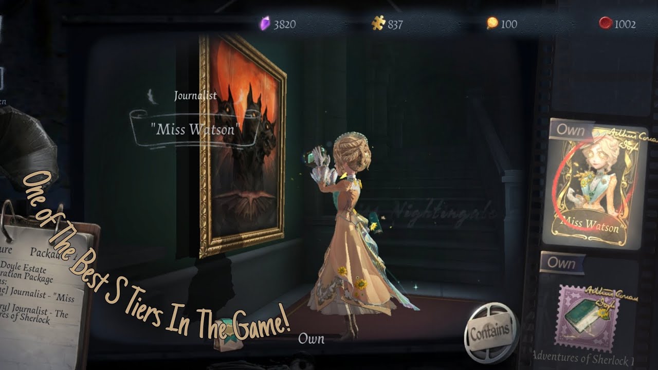 Identity V | Sherlock Holmes Crossover Best S Tier Skin "Miss Watson ...