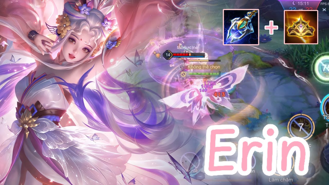 Erin vip 10 lên phép phang gạch gãy lờ team địch | Build đồ cấu rỉa ...