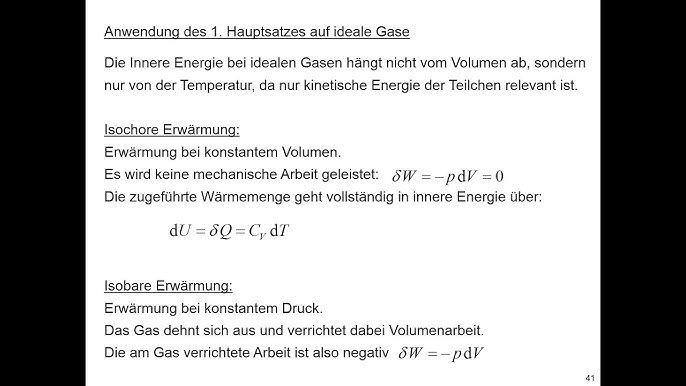 Diagramm Des Ersten Hauptsatzes Der Thermodynamik