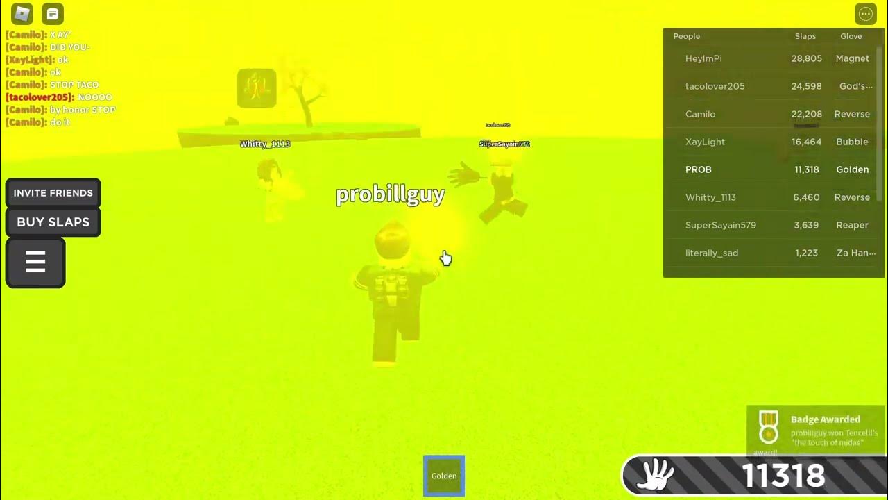 How to get the the touch of midas badge | Roblox Slap Battles - YouTube
