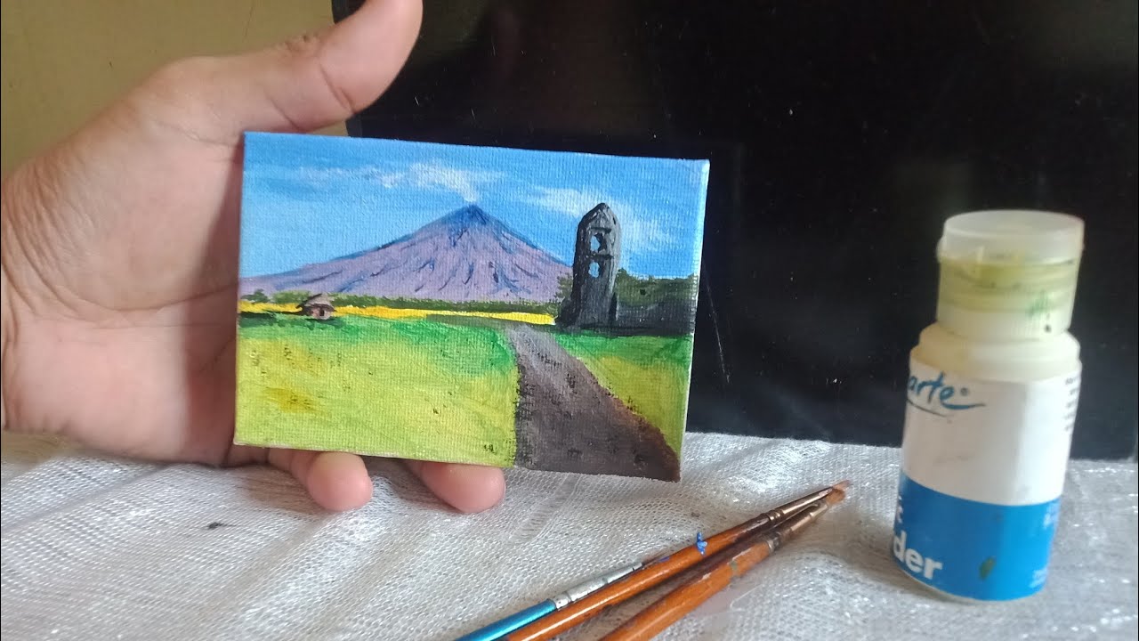 mini painting mayon volcano - YouTube