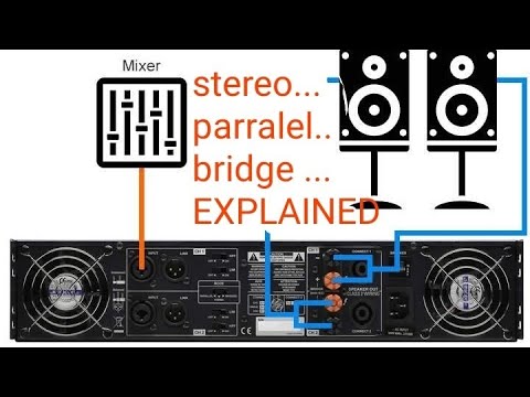 Bridge, Stereo, and Parralel explained(power amp) - YouTube