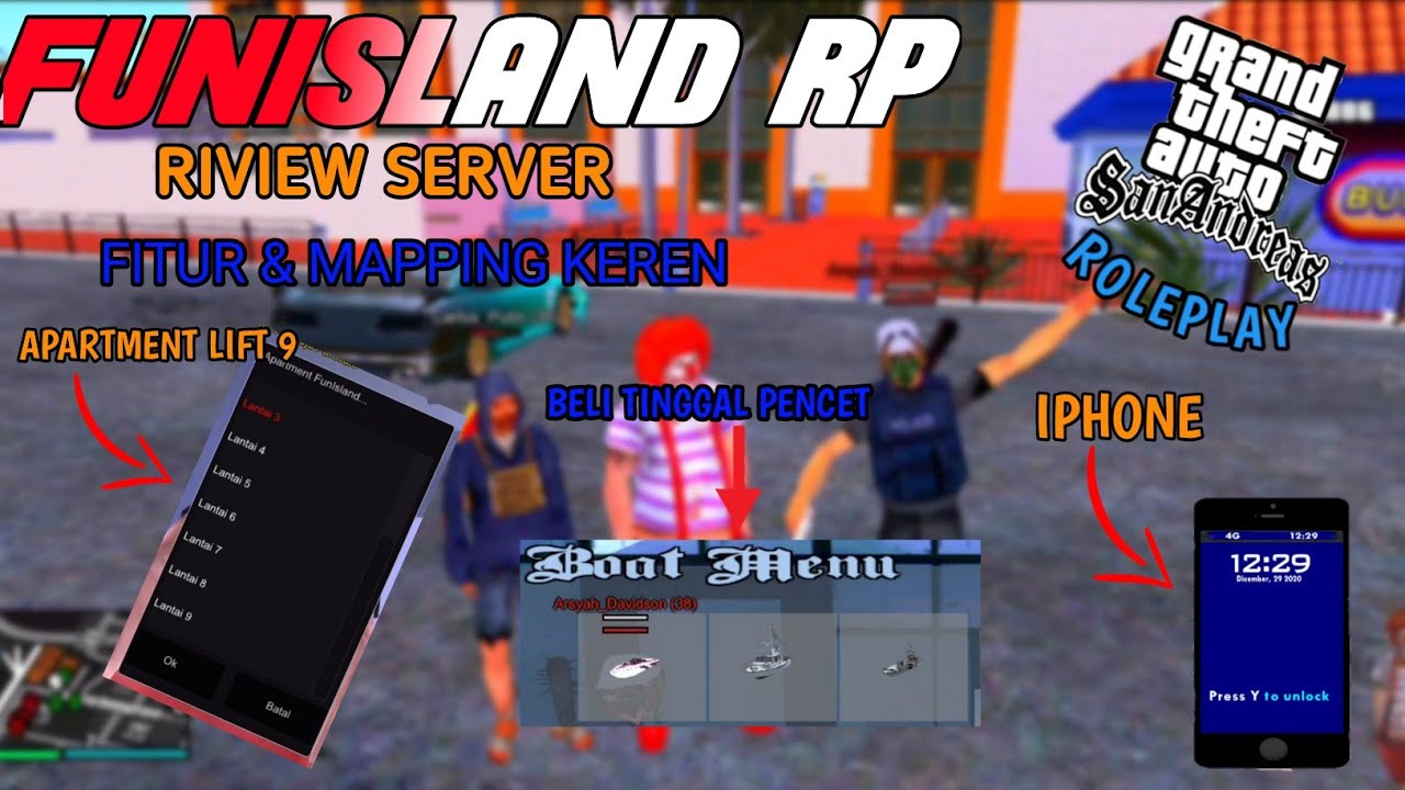 RIVIEW SERVER FUN ISLAND ROLEPLAY || GTA SA ANDROID ROLEPLAY INDONESIA ...