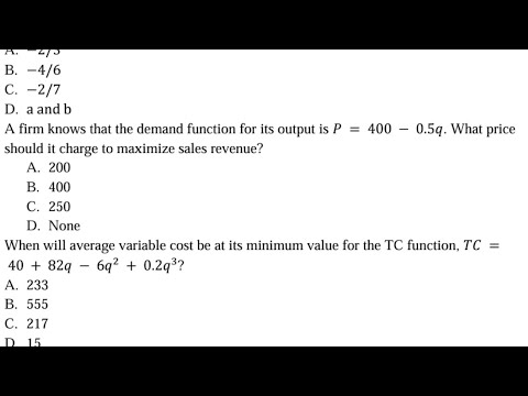 revenue maximization problem - YouTube