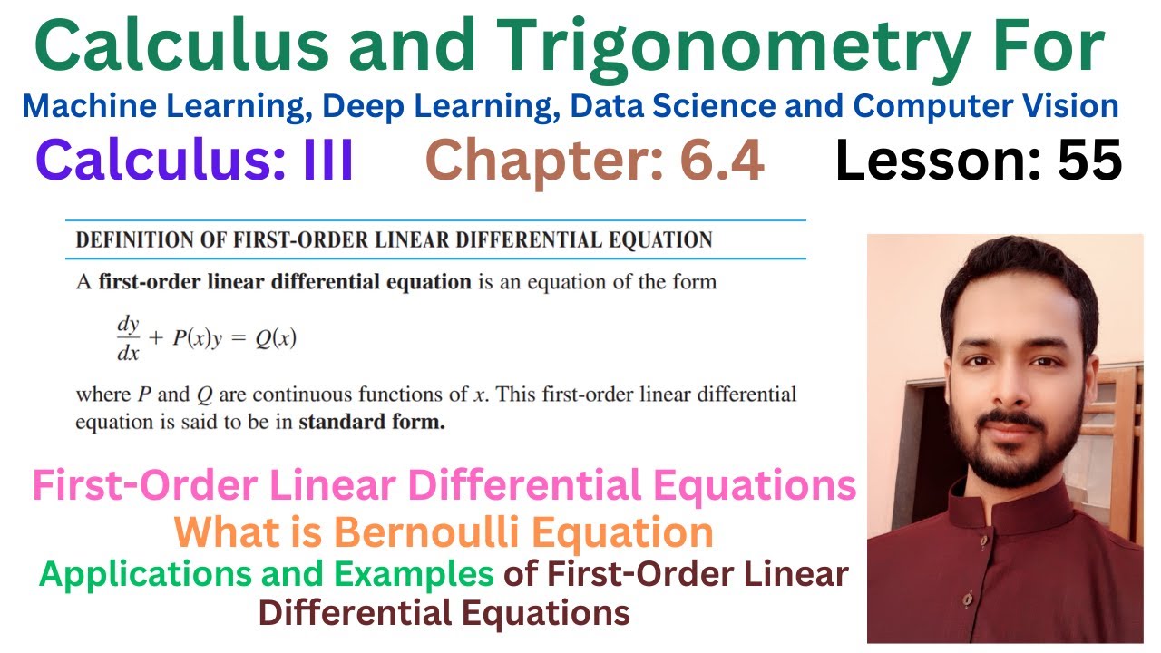 Lesson 55: First-Order Linear Differential Equations & its Applications ...