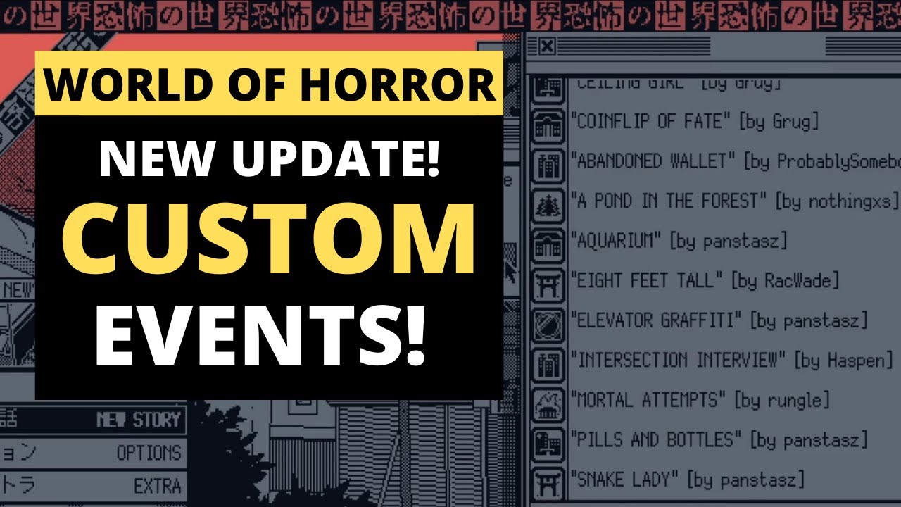 World of Horror Update! Custom Events & More! - YouTube