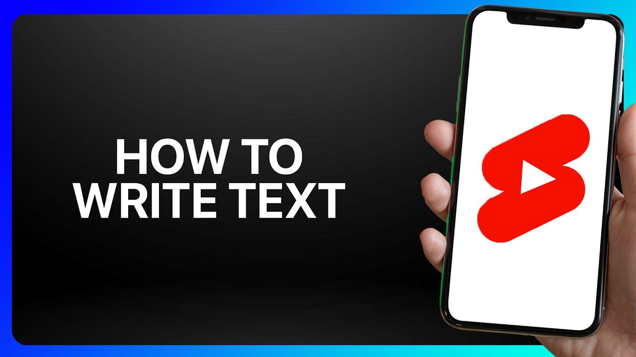 How To Write Text On YouTube Shorts Tutorial - YouTube