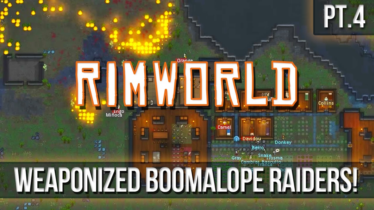 RIMWORLD - Weaponized Boomalope Raiders! [Pt.4 - A14] - YouTube