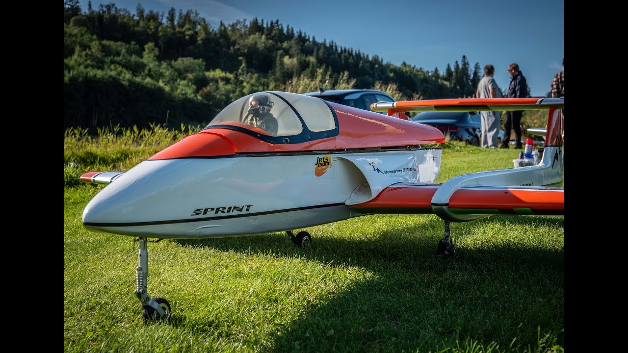 Sprint Boomerang with JetCat P140 RXI - Test flight !! - YouTube