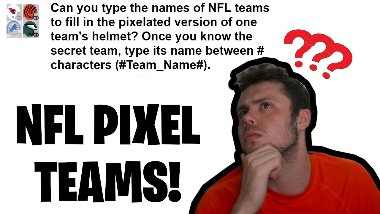 NFL PIXEL ART QUIZ! (Guess That NFL Team) - YouTube