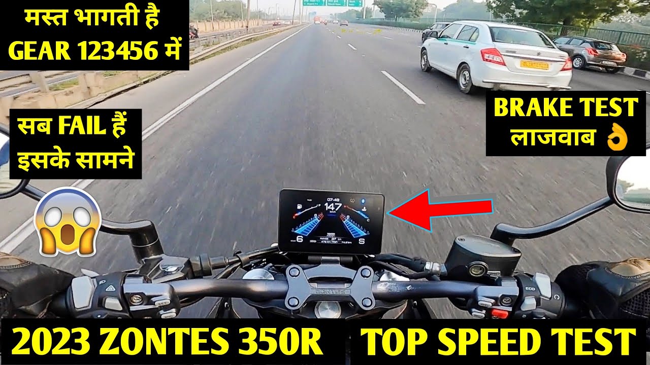 2023 ZONTES 350R Top Speed Test 🔥 | 0-60 kmph Top Speed Brake Test 😮 ...