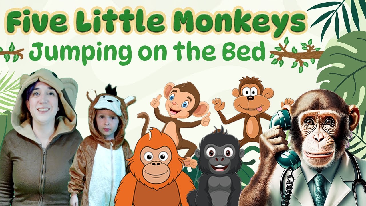 Five Little Monkeys Jumping on the Bed - YouTube