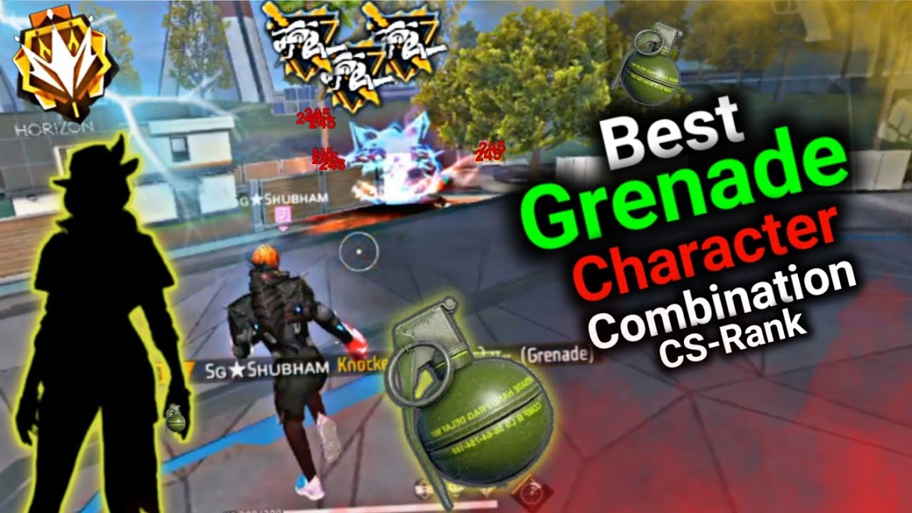 Best Character Combination For Grenade In Free Fire | Free Fire Grenade ...