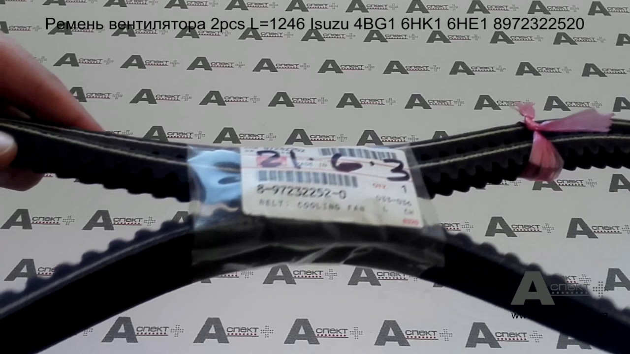Ремень вентилятора fan belt 2pcs L=1246 Isuzu 4BG1 6HK1 6HE1 8972322520 ...