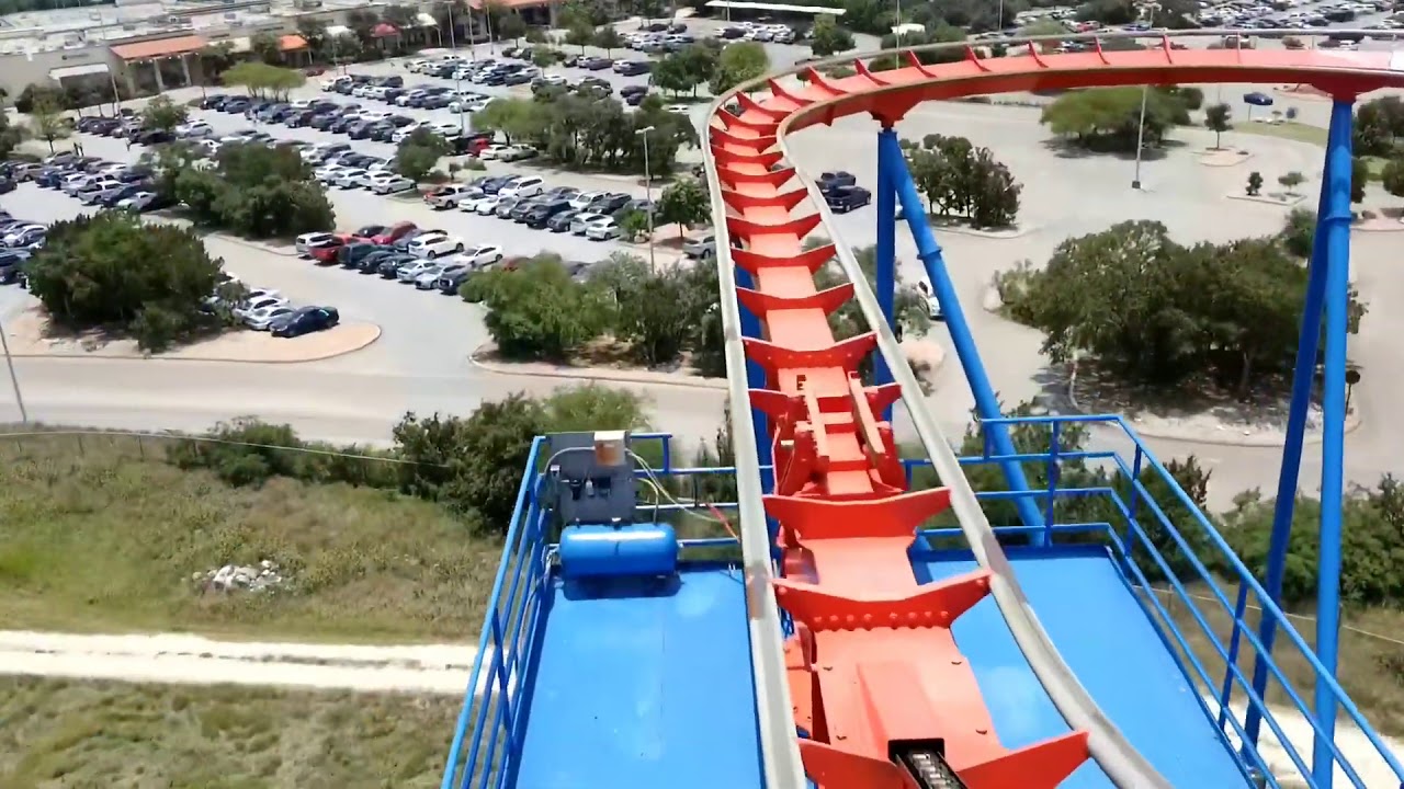 Superman Krypton Coaster Front Seat POV - YouTube