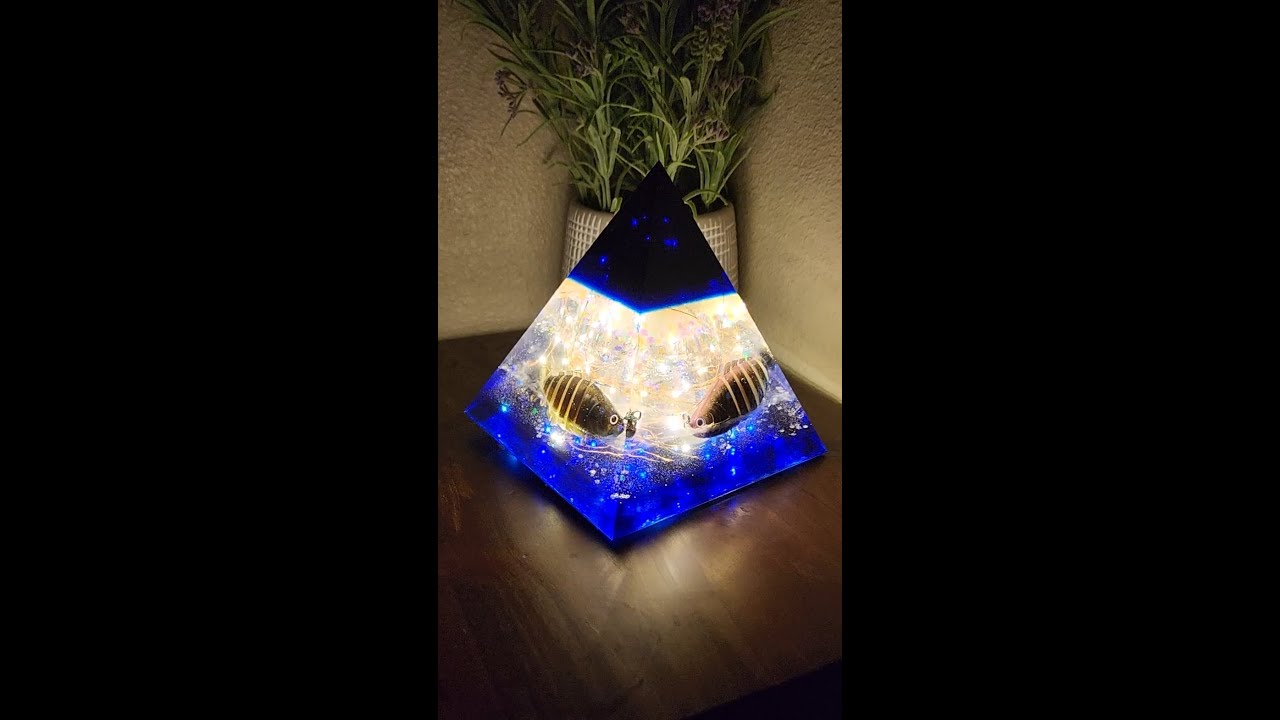 Resin Pyramid Light DIY Step by Step - FISH Pyramid - YouTube