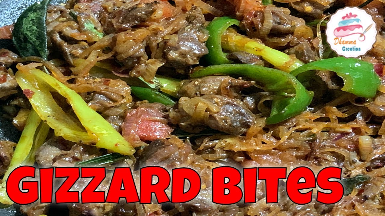 සුපිරි බයිට් එක | Chicken Gizzard Fry Recipe | Gizzard Bites - YouTube