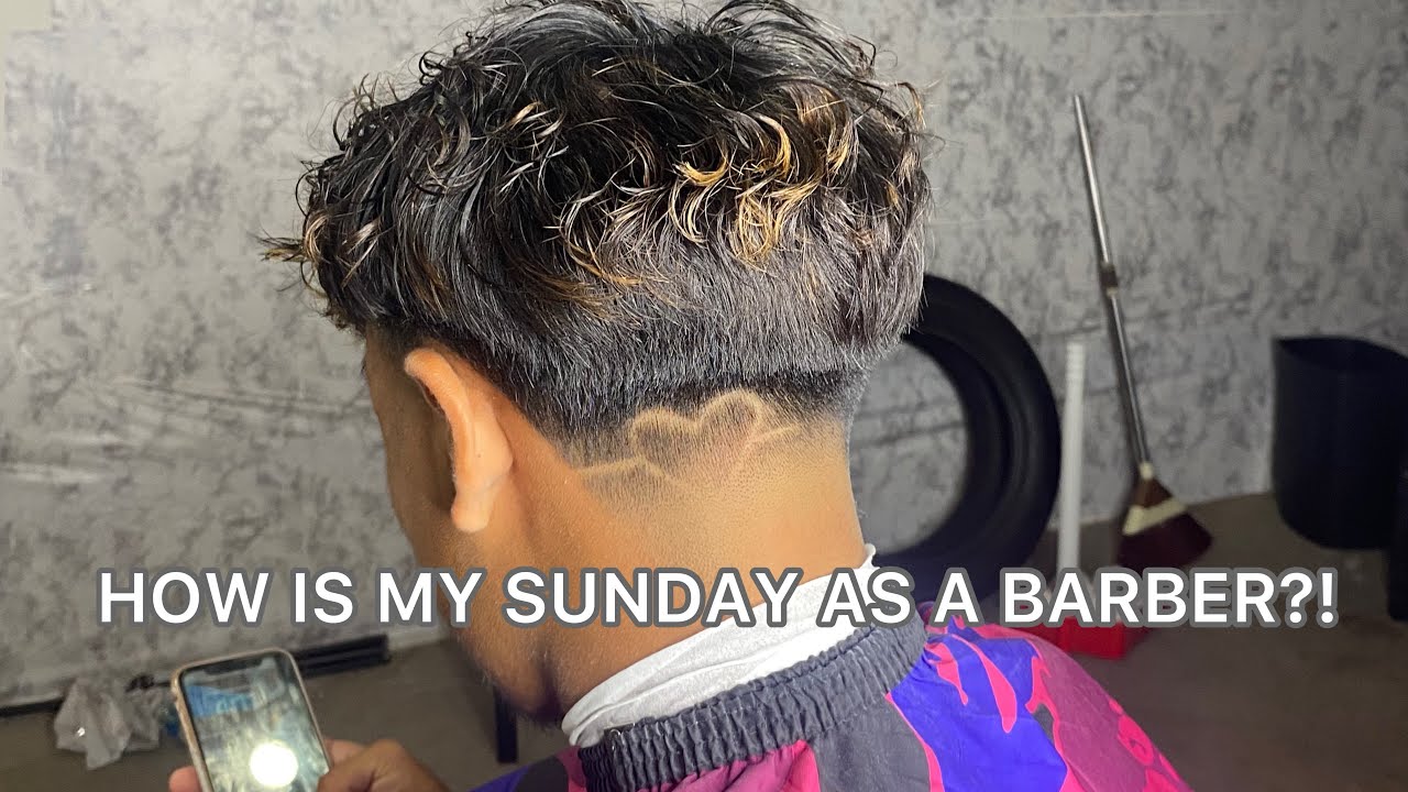 A day of a 17 year old barber - YouTube