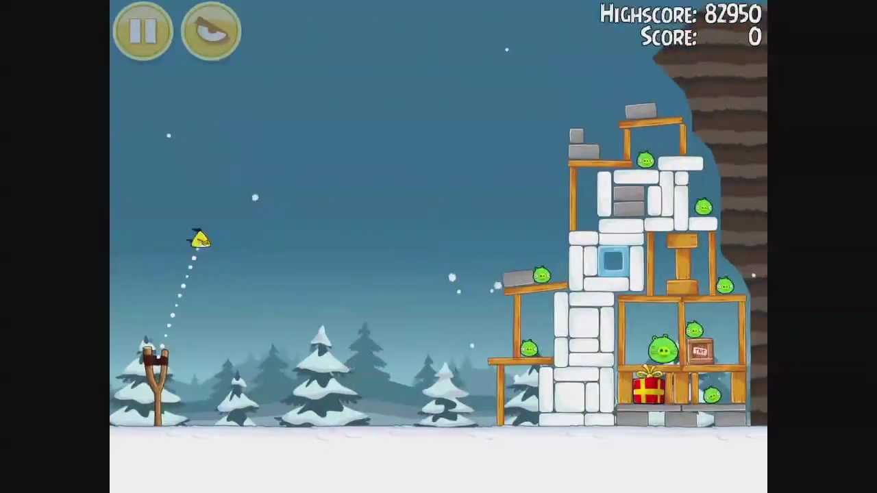 Angry Birds Seasons - Season's Greedings Level 1-8 Walkthrough 3 Stars ...