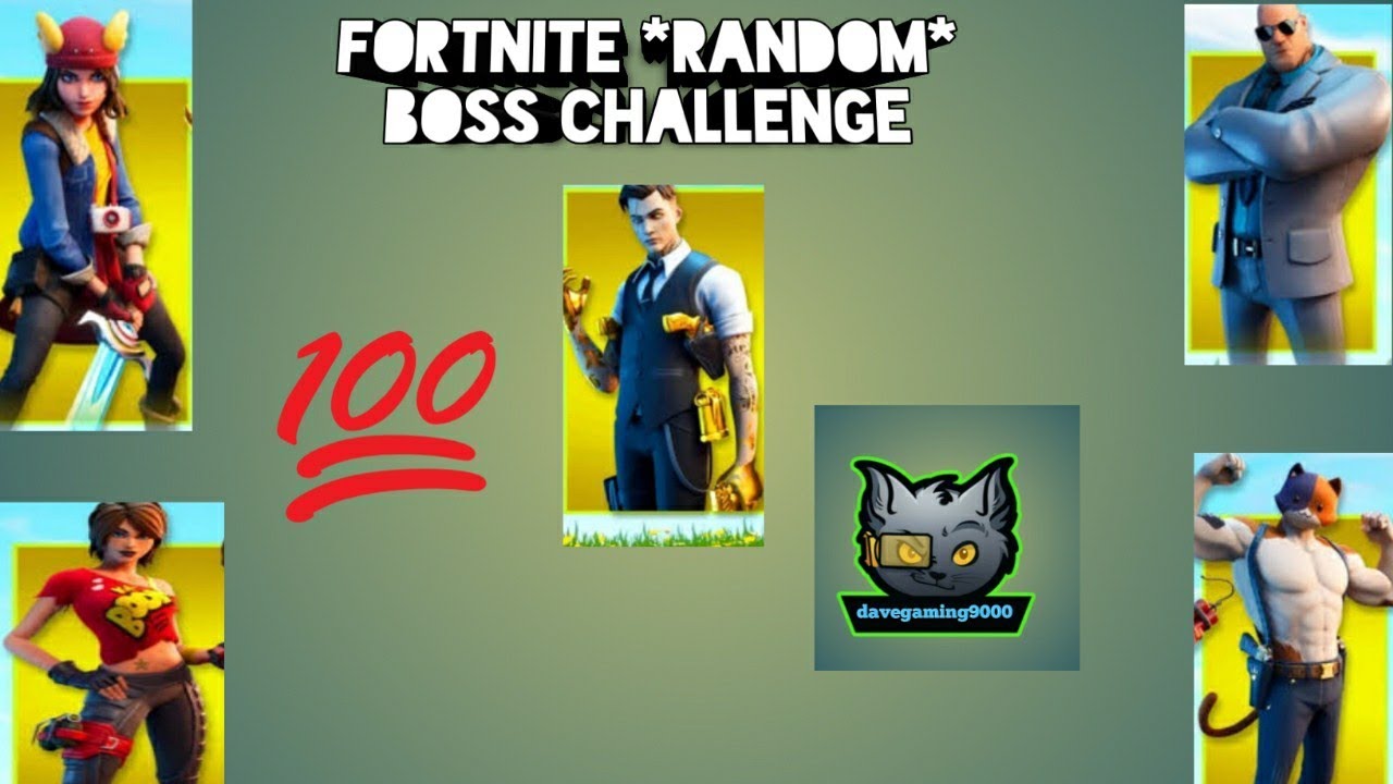 Fortnite *Random* boss challenge - YouTube