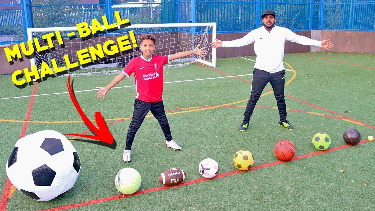 MULTI-BALL FOOTBALL CHALLENGES!! - YouTube