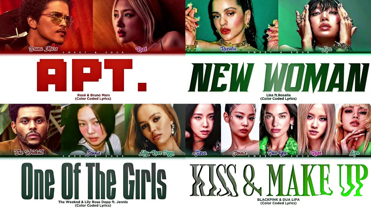 BLACKPINK 블랙핑크 - BEST COLLAB SONGS PLAYLIST [PART 1] (Color Coded ...