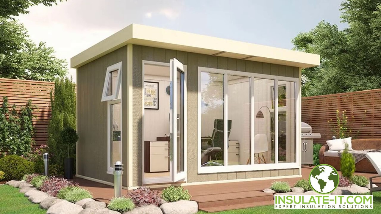 The Fully Insulated EcoStudio Garden Room Perfect for Use as a Home Office - YouTube
