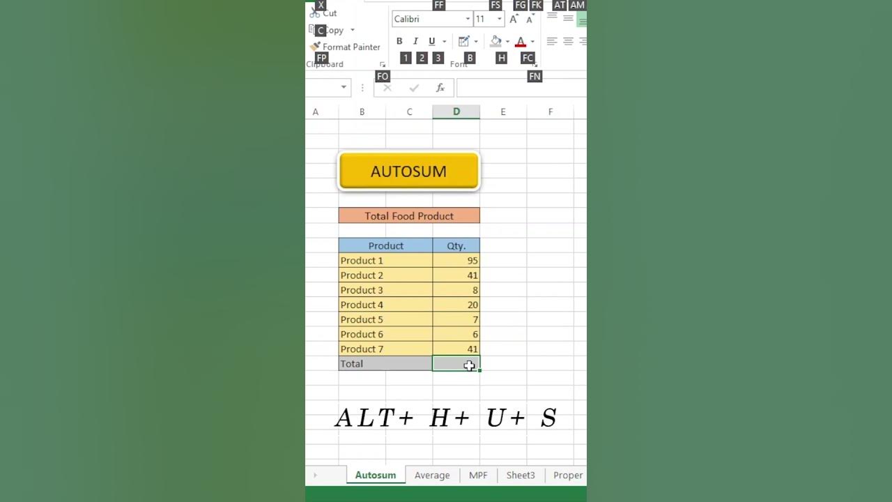 𝐄𝐱𝐜𝐞𝐥 𝐓𝐢𝐩𝐬 𝐚𝐧𝐝 𝐓𝐫𝐢𝐜𝐤𝐬: 𝐓𝐢𝐦𝐞-𝐒𝐚𝐯𝐢𝐧𝐠 𝐀𝐮𝐭𝐨𝐬𝐮𝐦 𝐒𝐡𝐨𝐫𝐭𝐜𝐮𝐭 𝐟𝐨𝐫 𝐅𝐚𝐬𝐭 𝐂𝐚𝐥𝐜𝐮𝐥𝐚𝐭𝐢𝐨𝐧 #exceltips - YouTube