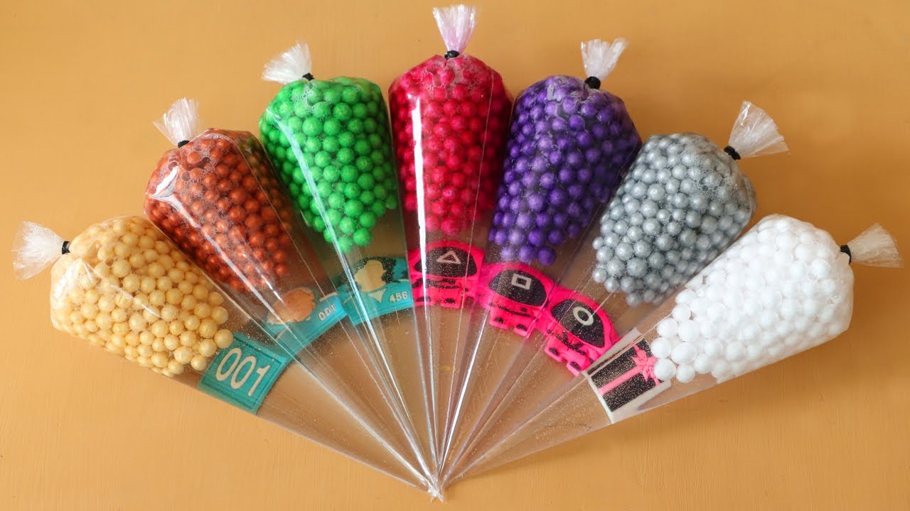 Making squid game Slime with Piping Bags! Most Satisfying Slime Video ...