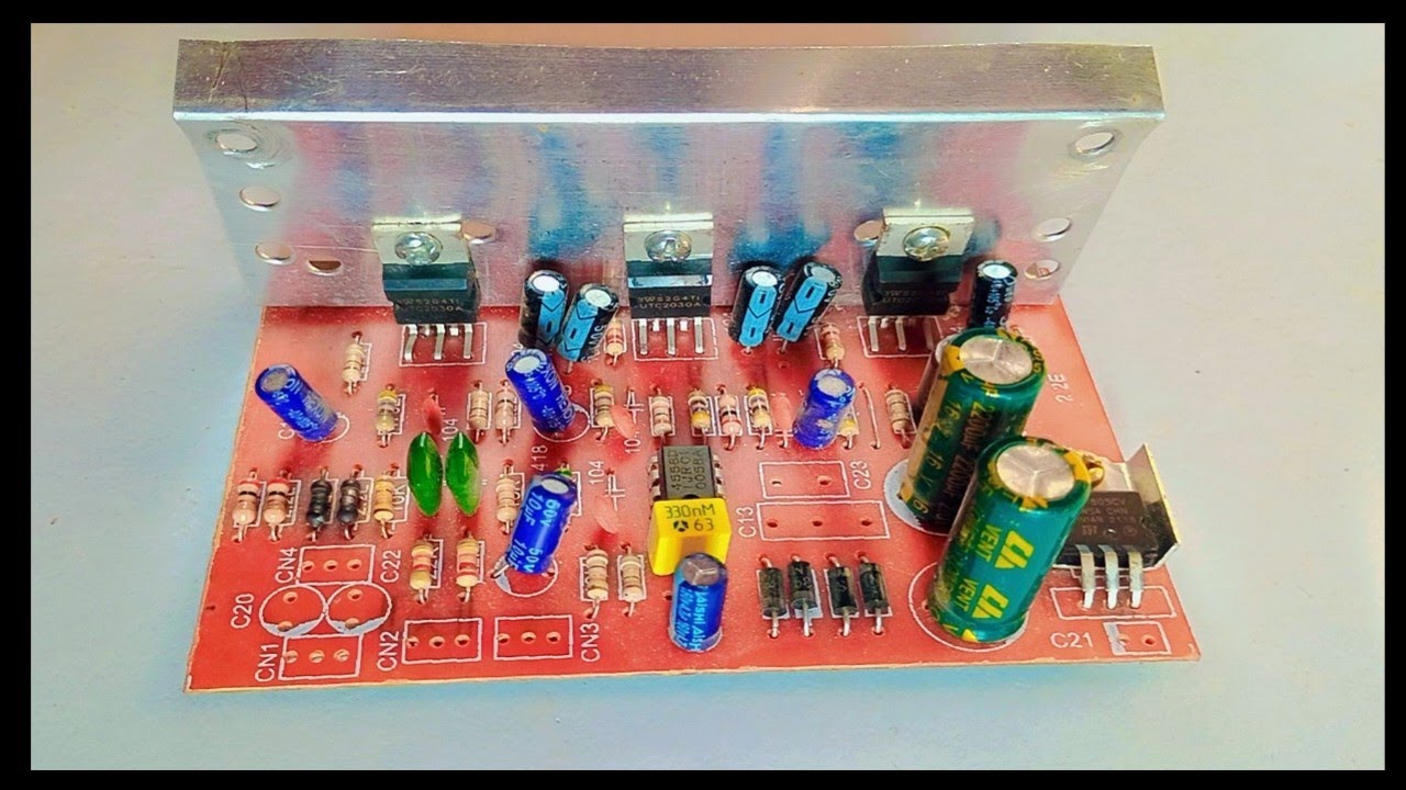 TDA 2030 ic PCB board Connection | 12-0-12 input transformer Woofer ...