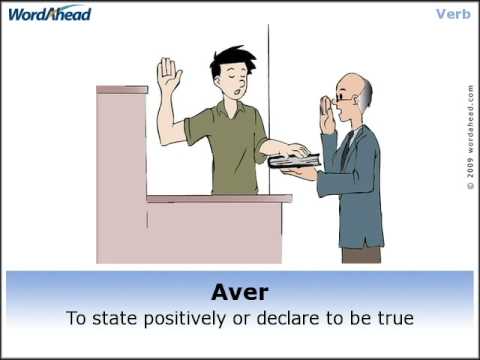 SAT Vocabulary: Aver (v) - YouTube