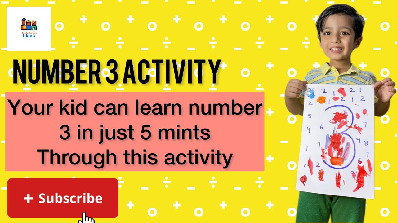 Number 3 activity | learning ideas | simple and fun activity - YouTube